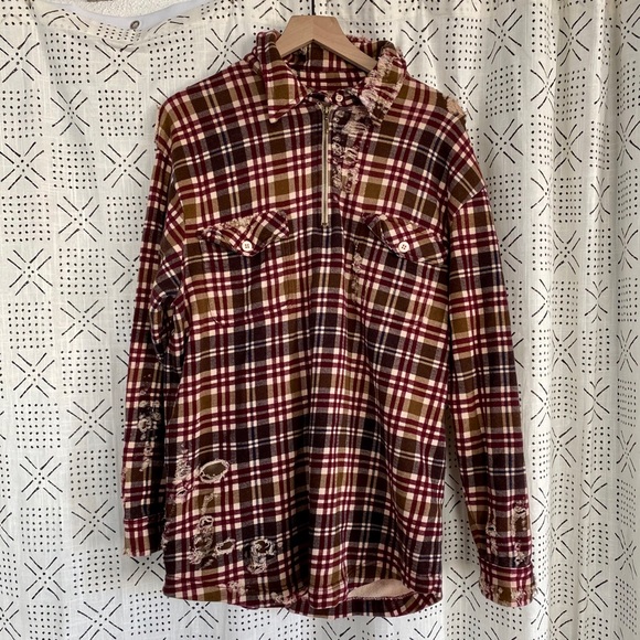 Vintage | Shirts | Mens Distressed Vintage Flannel | Poshmark